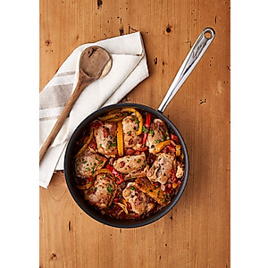 Lagostina Nera Hard Anodized Nonstick 8.5-Inch Fry Pan, Dishwasher Safe Cookware,Grey