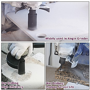 FACHLICH Diamond Core Drill Bit - 1-3/8" Granite Hole Saw 35mm Dry Core Bit for Dry Drilling Concrete Granite Marble Laser Welded