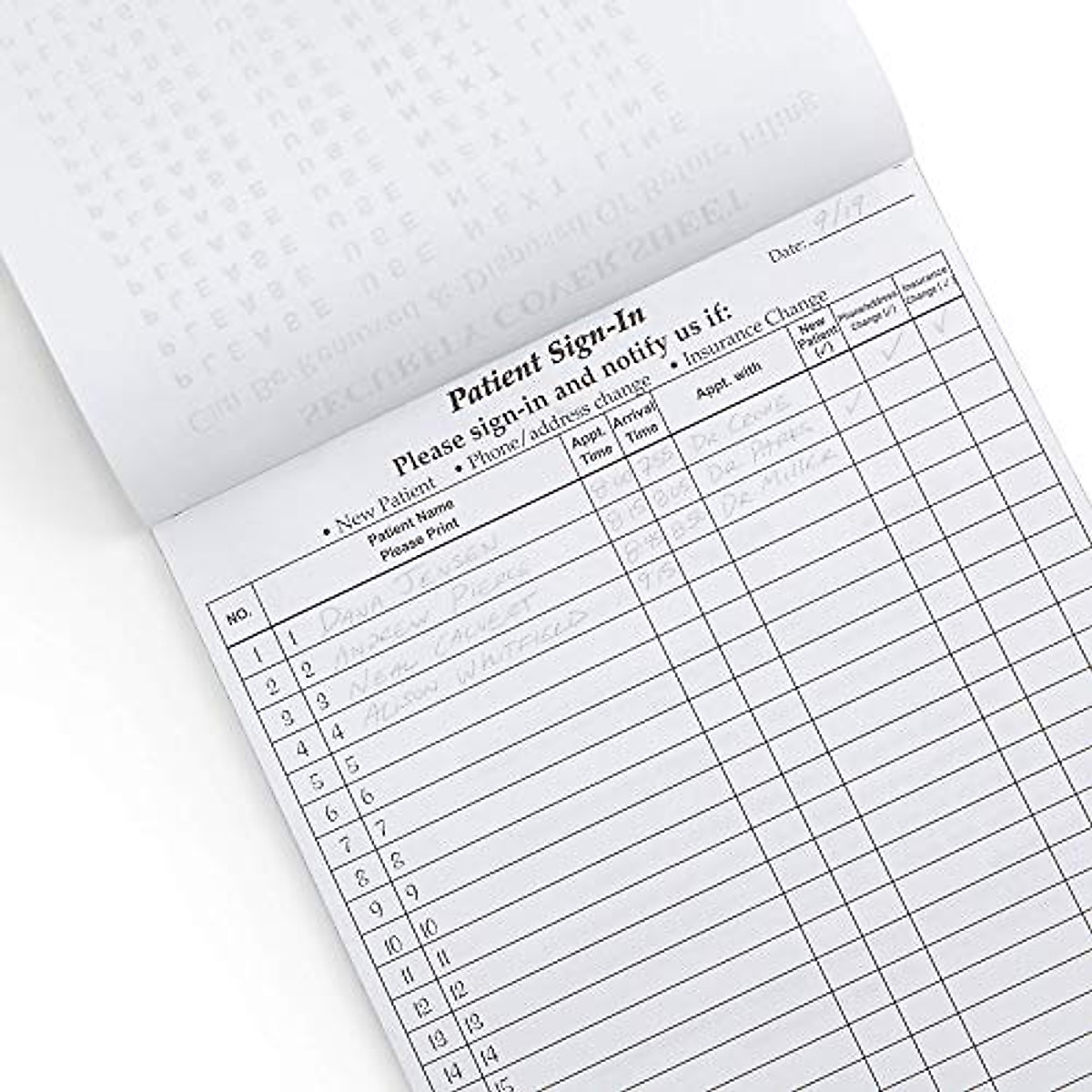 Blue Summit Supplies 25 Patient Sign in Forms, Carbonless 3 Part Forms with Peel Away Adhesive Labels, HIPAA Compliant for Privacy in Doctor, Medical, Dental Office, Blue, 25 Pack