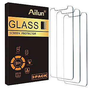 Ailun Glass Screen Protector for iPhone 12/12 Pro 2020 6.1 Inch 3 Pack Case Friendly Tempered Glass