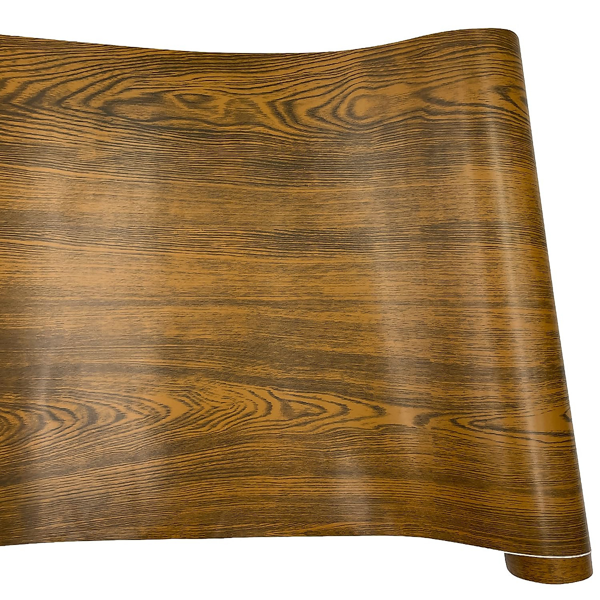 Yifely Dark Brown Walnut Wood Grain Countertop Decor Paper Self-Adhesive Shelf Liner Door Sticker 17.7 Inch by 9.8 Feet