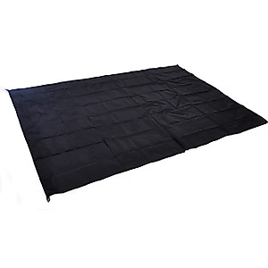 Hongaga Waterproof Camping Tarp for Ground Tent Footprint and Sunshade Camping Hiking for Picnics (Black-210X150CM)