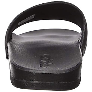 adidas Women's Adilette Comfort Slides Sandal, Core Black/Silver Metallic/Core Black, 11
