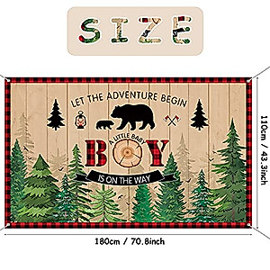 Lumberjack Baby Shower Party Decorations Backdrop for Boy Buffalo Plaid Party Supplies Adventure Themed Party Decorations