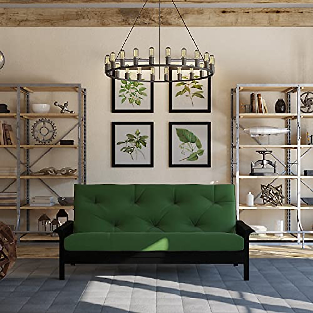 Trupedic Poly Solid Futon Mattress, 8-inch, Hunter Green