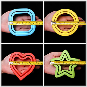 BakingWorld Sandwich Cutter and Sealer,Set of 4 Bread Sandwich Decruster Pancake Maker DIY Cookie Cutters for Kids Bento Box,Round Heart Star Square Shapes Sandwich Decruster Press Mold