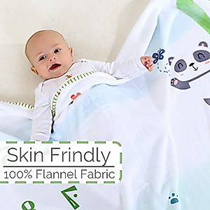InnoBeta Baby Monthly Milestone Blanket, Flannel Plush Newborn Infant Photo Blanket, for Pictures Photography for Newborn Boys & Girls New Mom Gifts (Panda)