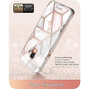 i-Blason Cosmo Series Case for Galaxy S9 (2018 Release), Slim Full-Body Stylish Protective Case with Built-in Screen Protector (Marble)