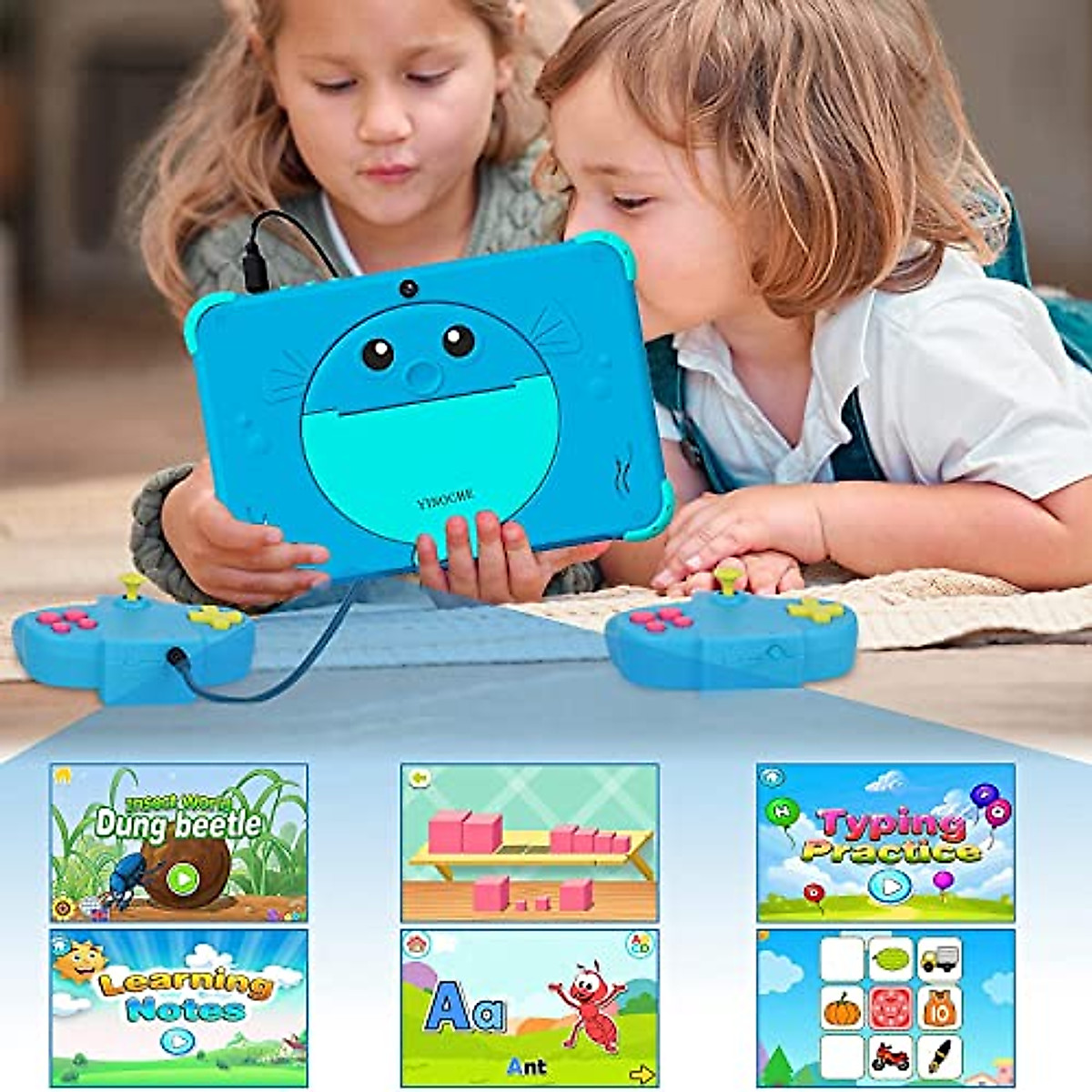 YINOCHE Kids Tablet Android Toddler Tablet for Kids Tablets for Kids 2GB+32GB with Gamepad Support Parental Control Children's Tablet Dual Cameras,Games, Kid Proof Case Netflix YouTube