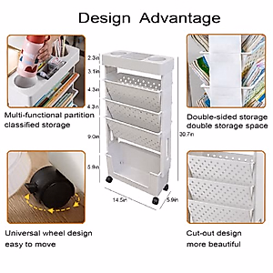 APBATS 5 Tier Book Rack Storage Bookshelf, Removable Movable Unique Bookcase, Utility Organizer White Bookshelves for Kids Children Students Study in Bedroom Living Room Home School