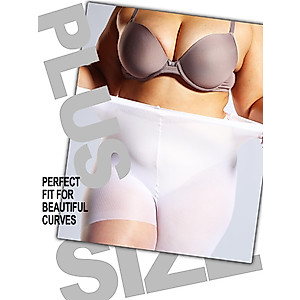 HONENNA 2 Pairs Plus Size Sheer Tights for Women, 17 Colors Ultra Thin Pantyhose Reinforced Toes High Waist Stockings, Black + White 2 Pairs 1XL-2XL