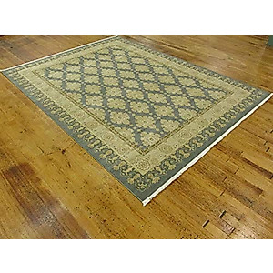 Unique Loom Edinburgh Collection Area Rug-Zinnia, 9 ft x 12 ft, Blue/Beige
