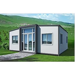 40 ft Modern 2024 Luxury Prefab Villa, Insulated Portable Expandable Container 1 Bedroom. Mobile Tiny Home with Free Electric Water Heater Tiny Backyard House, Movable, Foldable, and Expandable