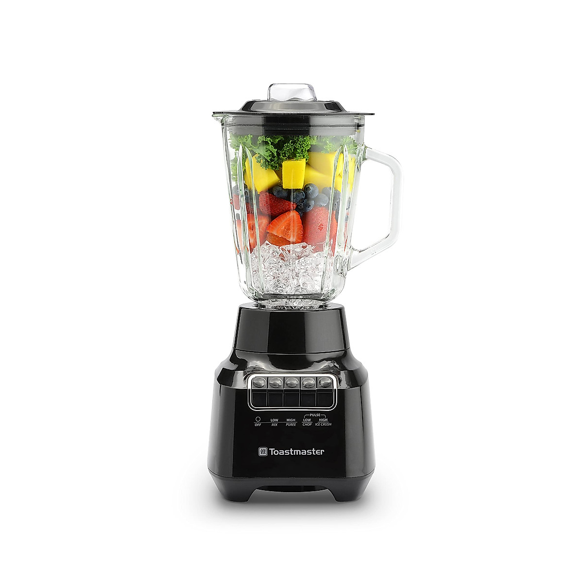 Toastmaster 400 Watt Blender with 48 oz Glass Jar, Black, TM-400BL