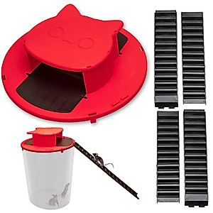 Double Flip & Double Slide get Double The Catch - Safe & Sanitary Kill or No Kill- Bucket Mouse Trap for 5 Gallon Bucket Lid - Mouse Trap Bucket Lid Mice Trap - Humane Rat Trap Bucket