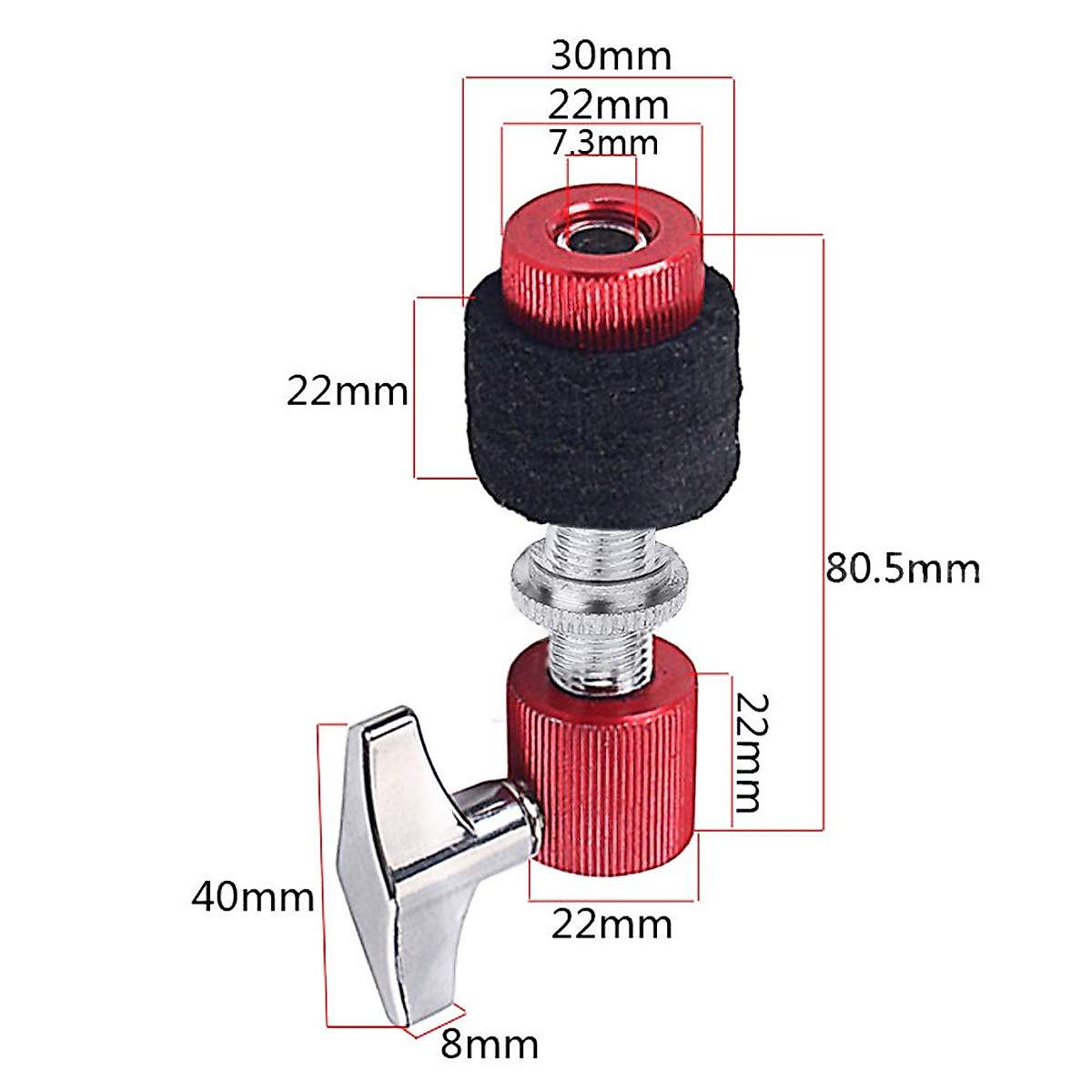 Hi-Hat Clutch, High Hat Stand for 6mm Rod Hi Hat Cymbal Drum Jazz Drum Clutch Wear Resistant Metal Hi Hat Stand Post Cymbal Standard Jazz Drum Parts Accessories