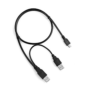 MaxLLTo® USB Y PC Charger+Data SYNC Cable Cord for Iomega eGo USB 2.0 Portable Hard Drive