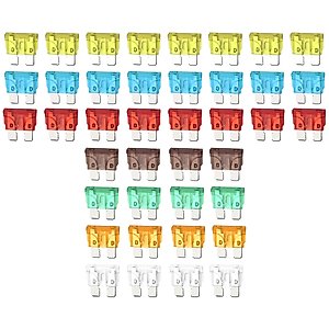Car Fuses Kit,Car Fuses Assortment Kit,Blade-Type Fuses - Standard Size(5A 7.5A 10A 15A 20A 25A 30A) Replacement Fuses for Car/SUV/RV/Truck/Boat (40)