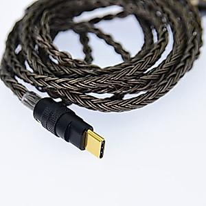 USB c Type c to 4.4 Female 4.4mm Balanced Headset Adapter Earplugs Audio Cable Headphone Kable for Android Phone mac ipad xiaomi Samsung (1.5ft)