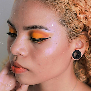 100 Pieces Black O-Rings Silicone O Rings Replacement for Ears Piercing Gauges Kit 00G 0G 2G 4G 6G 8G 10G 12G 14G 12 mm