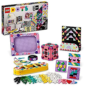LEGO DOTS Designer Toolkit - Patterns 41961, 10 in 1 Toy Craft Set for Kids with Patches, Photo Frame, Pencil Holder, Storage Tray, Creative Activity