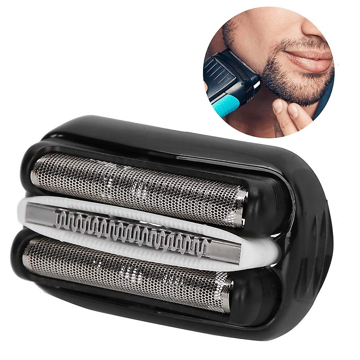 Shaver Replacement Head Compatible for Braun 3 Series 300S / 301S / 310S, Shaver Replacement Blade Foil Head Accessory 32B Fit