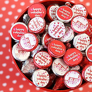 Valentine's Day Stickers for Kids, Valentine Label Stickers for Chocolate Kisses Candy - 180 Count