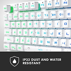 NPET K10 Wired Gaming Keyboard, RGB Backlit, Spill-Resistant Design, Multimedia Keys, Quiet Silent USB Membrane Keyboard for Desktop, Computer, PC (White)