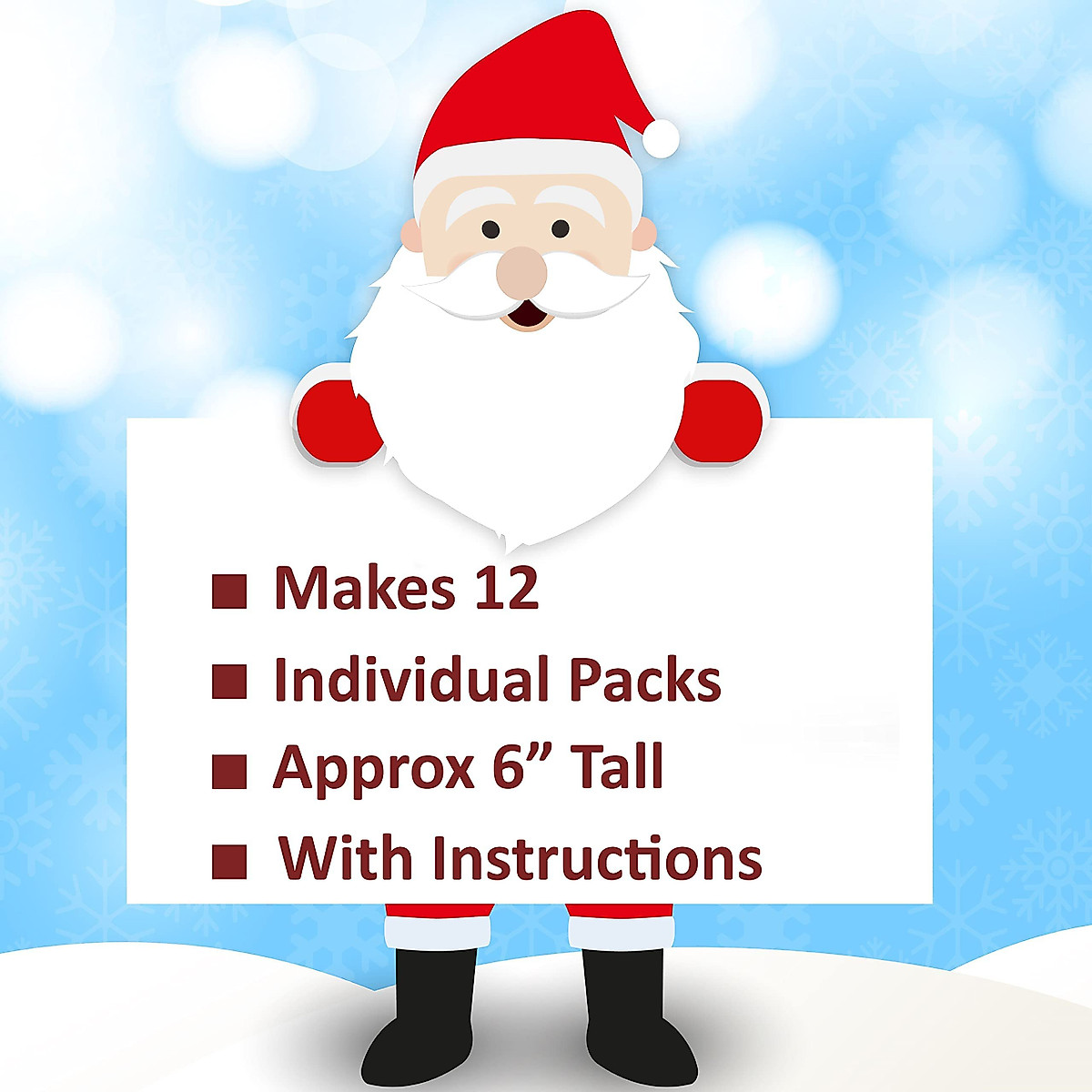 4E's Novelty Foam Kids Christmas Picture Frame Ornament Craft (12 Pack) Bulk Christmas Crafts for Kids Ages 4-8, 8-12 & Toddlers DIY Party Acitvity