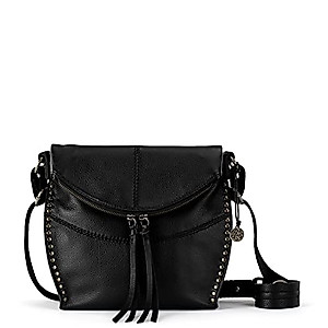 The Sak womens Leather, & Silverlake Crossbody Bag in Leather Casual Purse with Adjustable Strap Zipper Pockets, Black Ii, One Size US