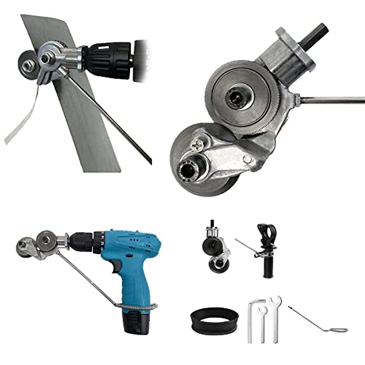 IHZZ Electric Drill Shears Attachment Cutter Nibblers, Metal Cutter, Sheet Plate Nibbler Safe and Durable Accessory for Cutting, (DZT-01A)
