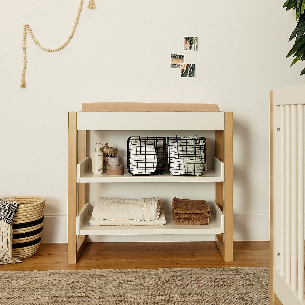 NAMESAKE Nantucket Changing Table in Warm White and Honey