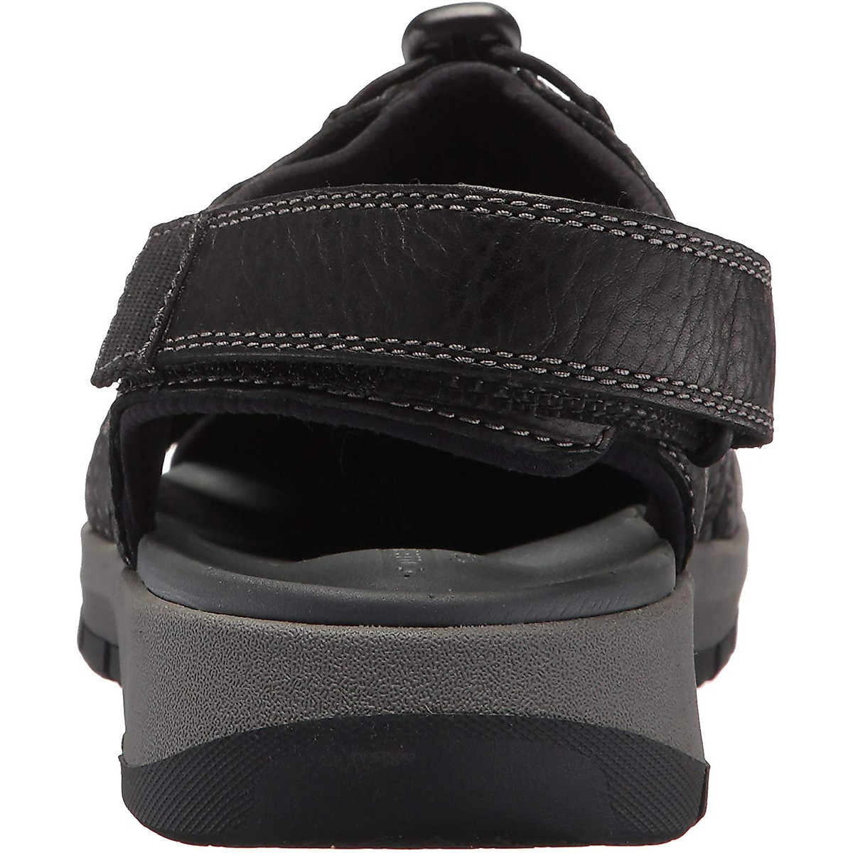 Clarks Men's Brixby Cove Fisherman Sandal, Black Leather, 11 M US