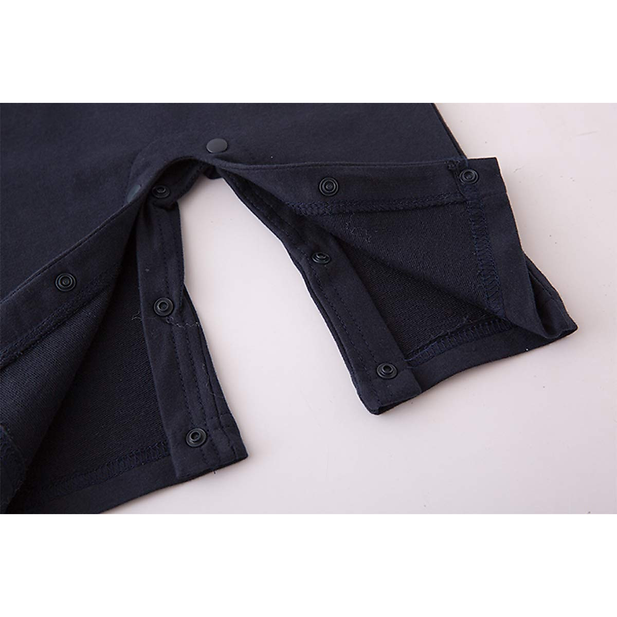 stylesilove Baby Toddler Boys Marine Sailor Cotton Romper with Hat and Necktie 3pcs Festival Jumpsuit (Navy Blue, 90/12-18 Months)