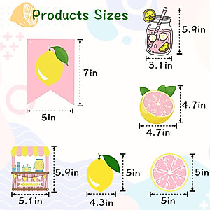 VILIFEVER Pink Yellow Lemonade Banner for Lemonade Stand Decorations, Lemon Sign Garland Summer Party Decor Lemonade Themed Bridal Shower Birthday Party Supplies Favor