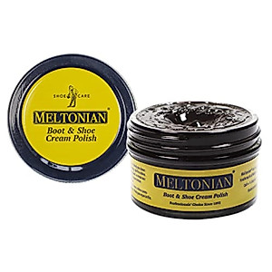 Meltonian Cream Shoe Polish - Natural Wax & Oils- Brown & Black Shoe Polish for Leather - Restores & Protects, 60+ Colors, Cleaner