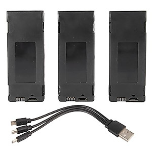 Honio Drone Rechargeable Battery, Sturdy 2600MAH 3.7V Lightweight Drone Battery with Plastic Case for E88