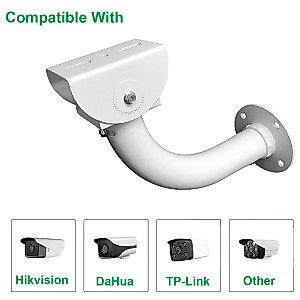 PCUORLEORS Surveillance Security Camera Mount Bracket,Indoor/Outdoor Camera Wall Mount Bracket for CCTV Security Cameras, J-Shape IP Cameras Bracket