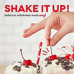 Dash Retro Milkshake Maker for Malts, Soda Fountain Drinks, Protein Shakes, Whipping Omelets and Pancake Batter, 2-Speed Settings + Pulse, Recipe Guide Included, 24oz