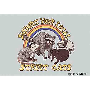 RECTANGULAR MAGNET Support your local street cats