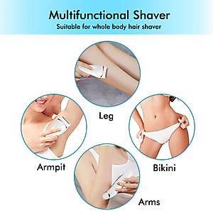 Electric Razor for Women, DCMEKA Women’s Electric Shaver Bikini Trimmer Wet & Dry Use Body Hair Remover for Arm Legs Underarms, Painless Cordless Lady Shaver with LED Power Display