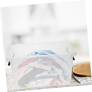 Hohopeti Bed Storage with Lid Capacity Storage Bin Stackable Lidded Container Organizer Box for Home Office