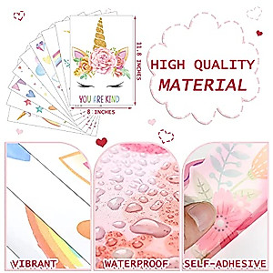 9 Pieces Unicorn Room Decal for Girls Bedroom Unicorn Rainbow Wall Decals Removable Inspirational Wall Decal Unicorn Wall Stickers Decor for Girls Kids Bedroom Nursery Birthday Party (Lovely Style)