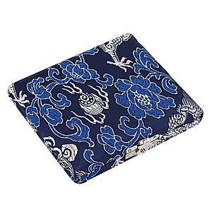 Oboe Reed Case,Oboe Reed Oboe Reeds Protect Against Moisture Wooden + Silk Cloth Cover Reed Case Holder Storage Box for 6pcs Oboe Reeds Maple Wooden (Blue) Oboe Reed Case Blue Box Kit Reeds Moistu