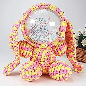 2 Rolls DIY T-Shirt Yarn Elastic Fabric Cloth Yarn Spaghetti Yarn Knitting Crochet Projects Leopard