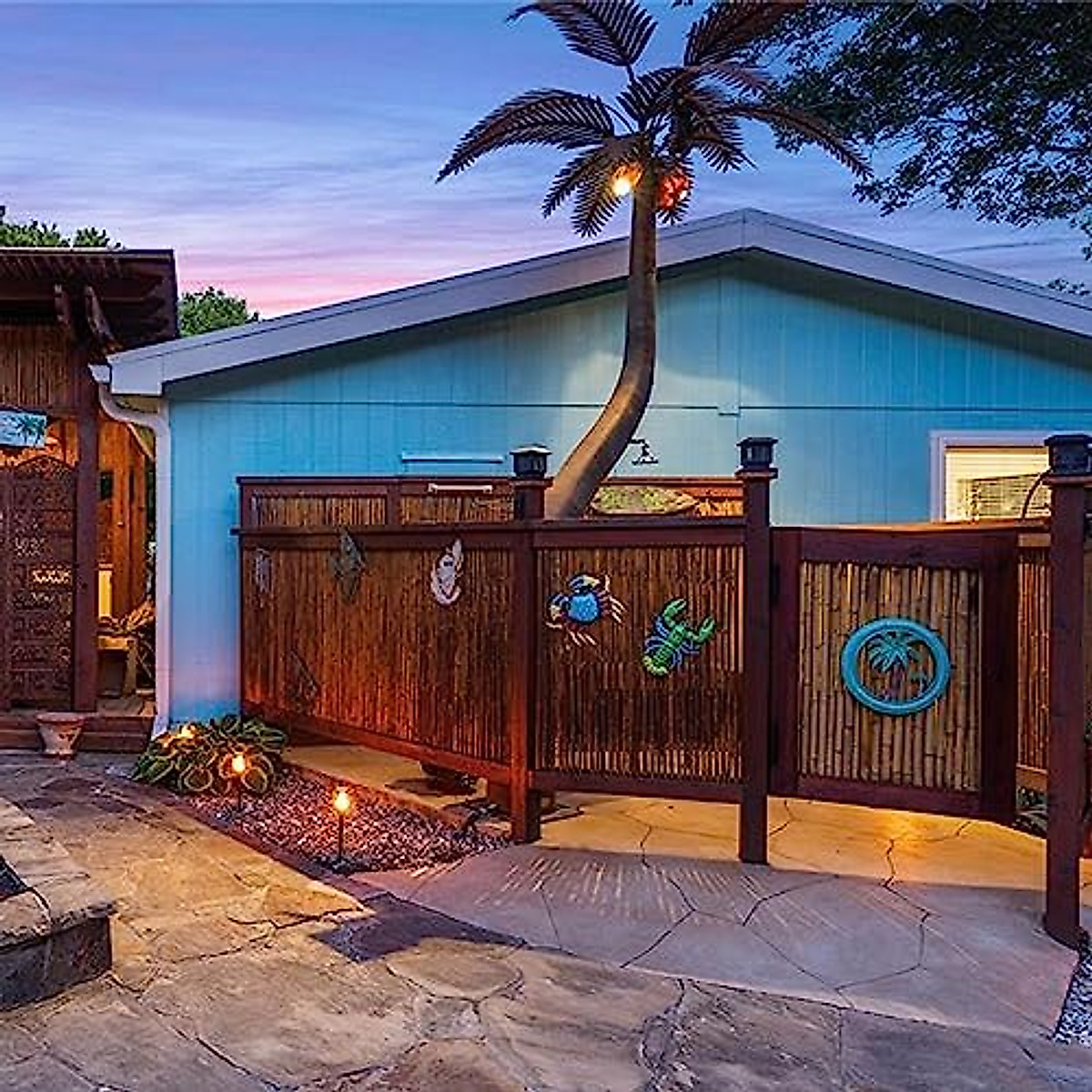 Backyard X-Scapes Caramel Brown Bamboo Fencing Decorative Rolled Fence Panel 3 ft H x 8 ft L