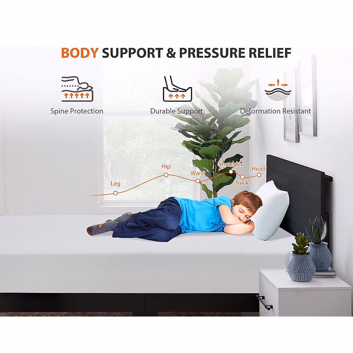 Full Size Mattress, 5/6/8/10/12 Inch Mattress Full Mattress for Cool Sleep & Pressure Relief, Certipur-Us Certified Memory Foam Mattress, Fiberglass Free Full Size Mattress in a Box, (Full, 12 Inch)