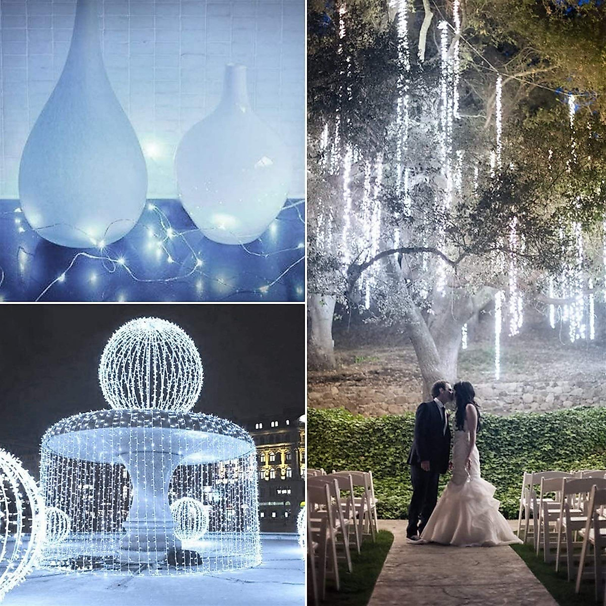 ZSMPY Fairy Lights LED Christmas Lights, Solar String Lights, Copper Wire Solar Garden Lights with 2 Modes, Waterproof Indoor/Outdoor Solar Lights for Tree, Garden, Home, Wedding, Party