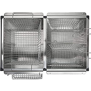 Free Standing Triple Deep Fryer-3 Basket Stainless Steel Propane Cooker-Fry Fish/Chicken-Taco Cart