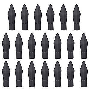 lasenersm 20 Pieces Rubber Arrowhead Soft Rubber Practice Archery Arrowhead Replacement Glue-on Safety Arrow Tips for Archery Outdoor Shooting Practice and Archery Hunting Game, Black